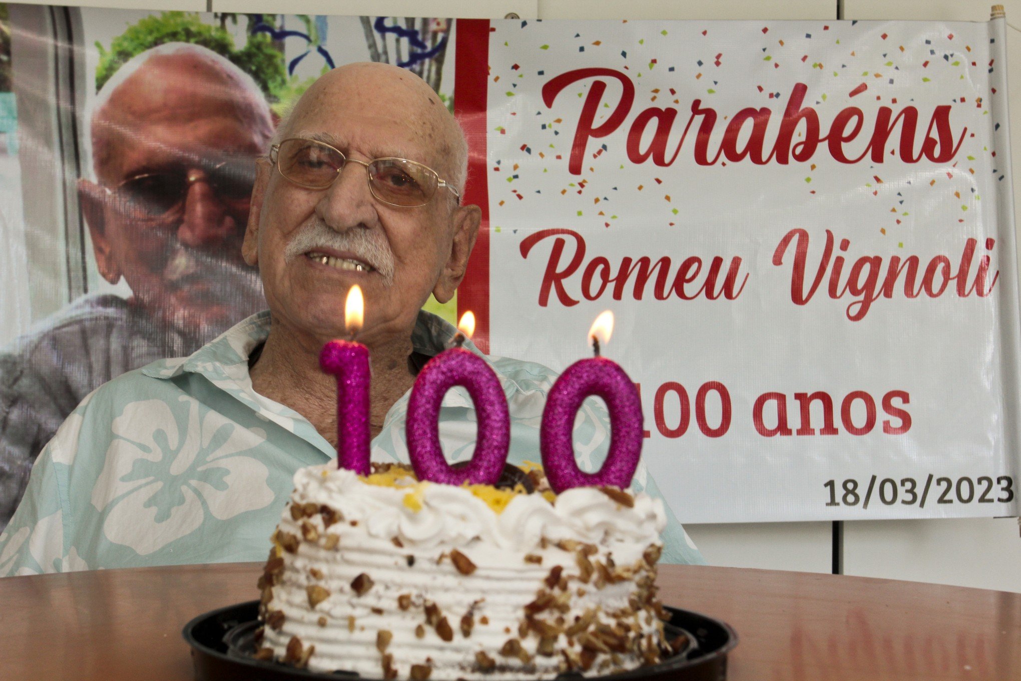 Longevidade: festa para idoso que completou 100 anos é marcada por ...