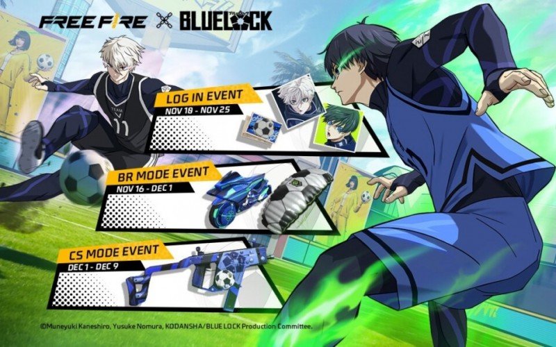 Saiba como conseguir o conjunto Blue Lock no Free Fire | abc+