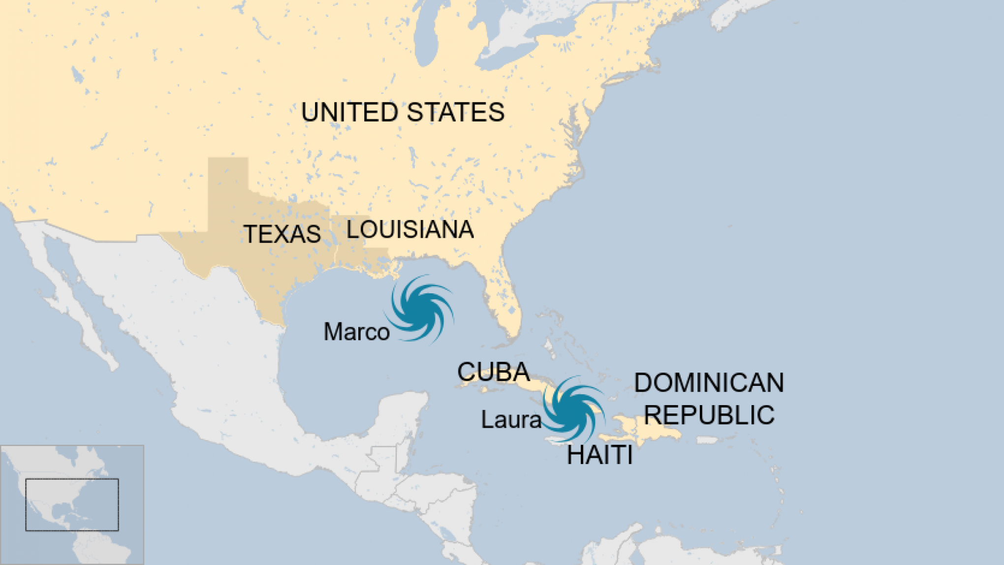 Tempestades Marco e Laura desvastam o Caribe e Sul dos Estados Unidos ...